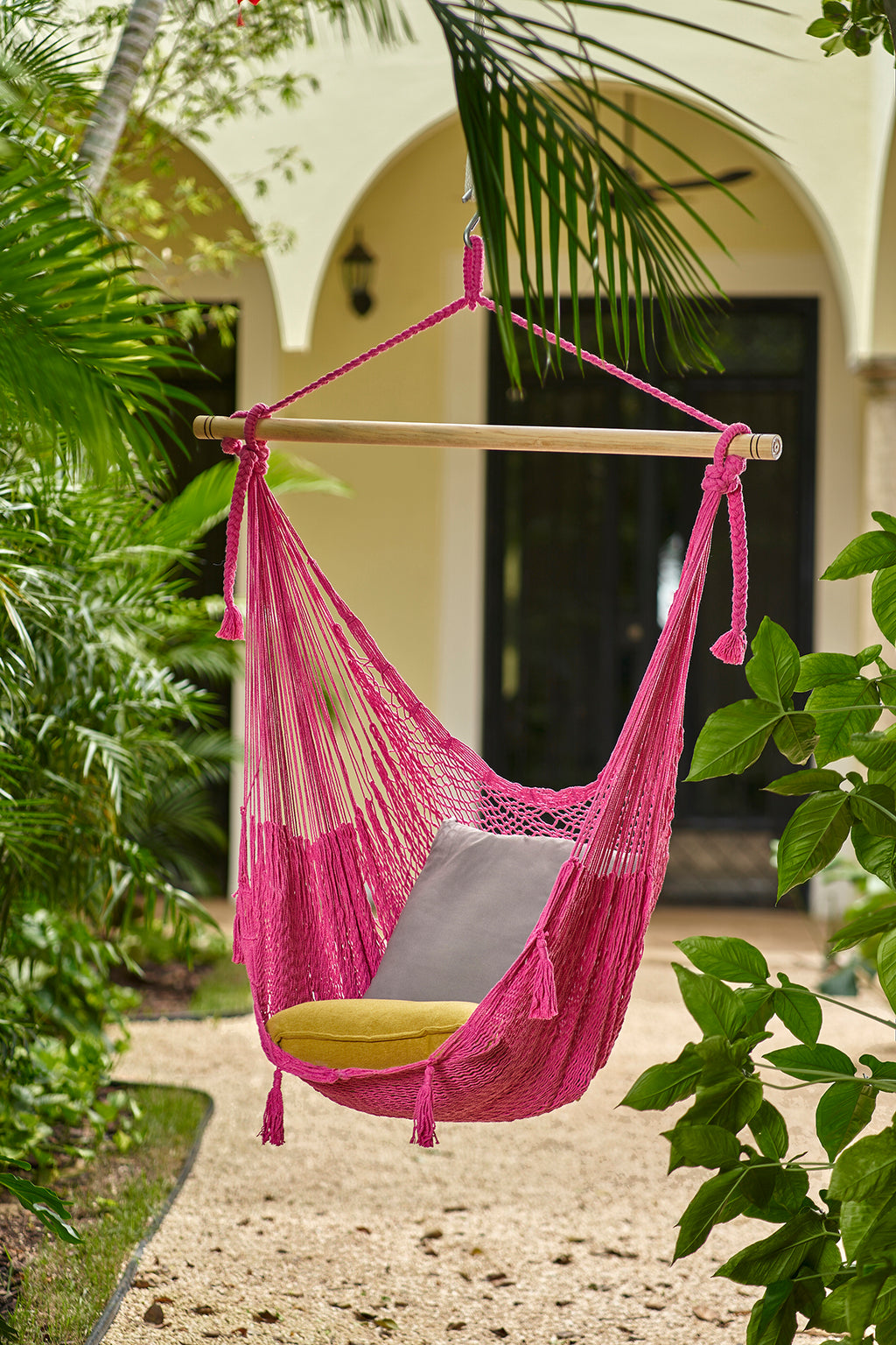 Authentic Mexican Hammock swing chair in our Mexican Pink Cotton ...