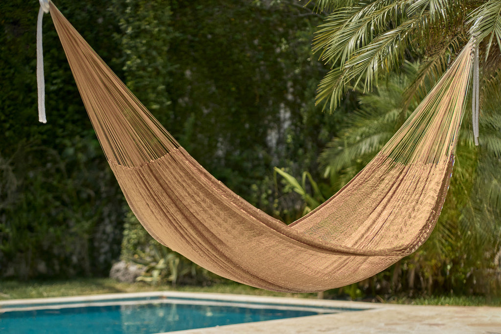 Outdoor all weather Mexican hammock in Plain Bronce - 3 years guarante ...